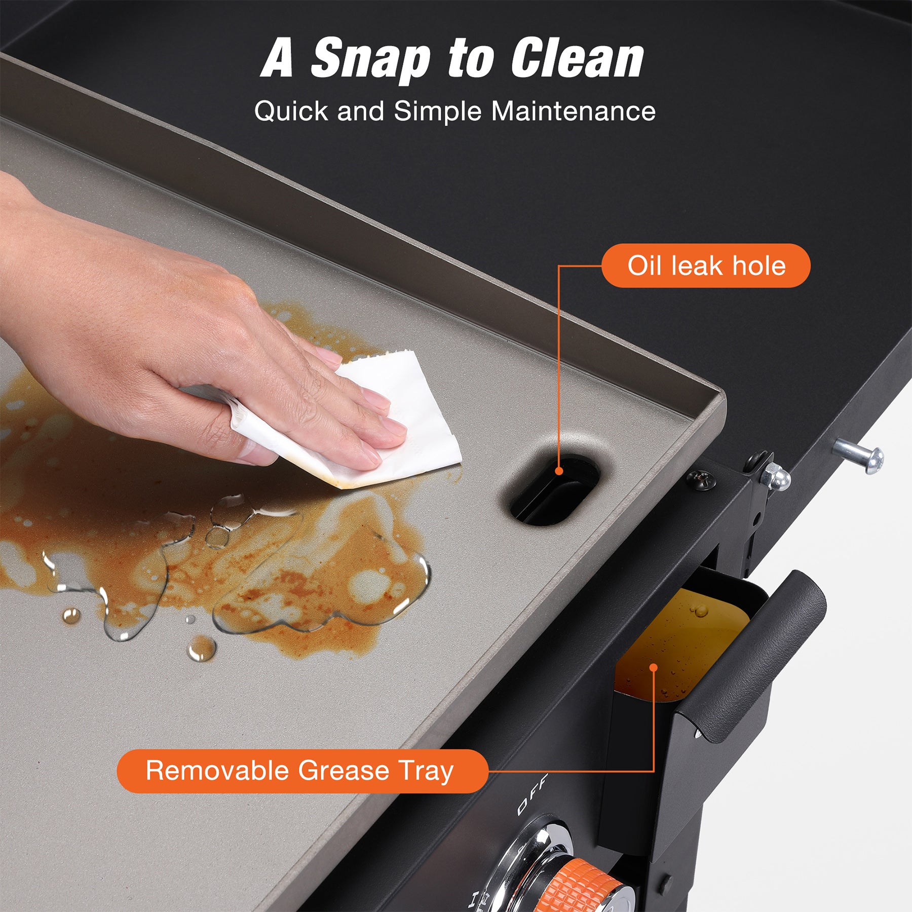 Gas Griddle, Portable Flat Grill 32" Foldable Trailer - Warmounts