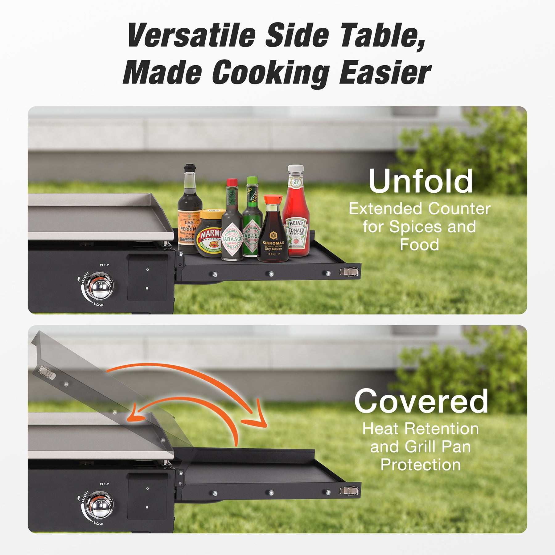 Gas Griddle, Portable Flat Grill 32" Foldable Trailer - Warmounts
